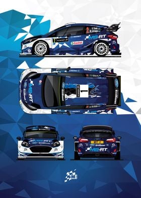 'WRC Livery 2017' Poster by M-Sport | Displate – M-Sport Store
